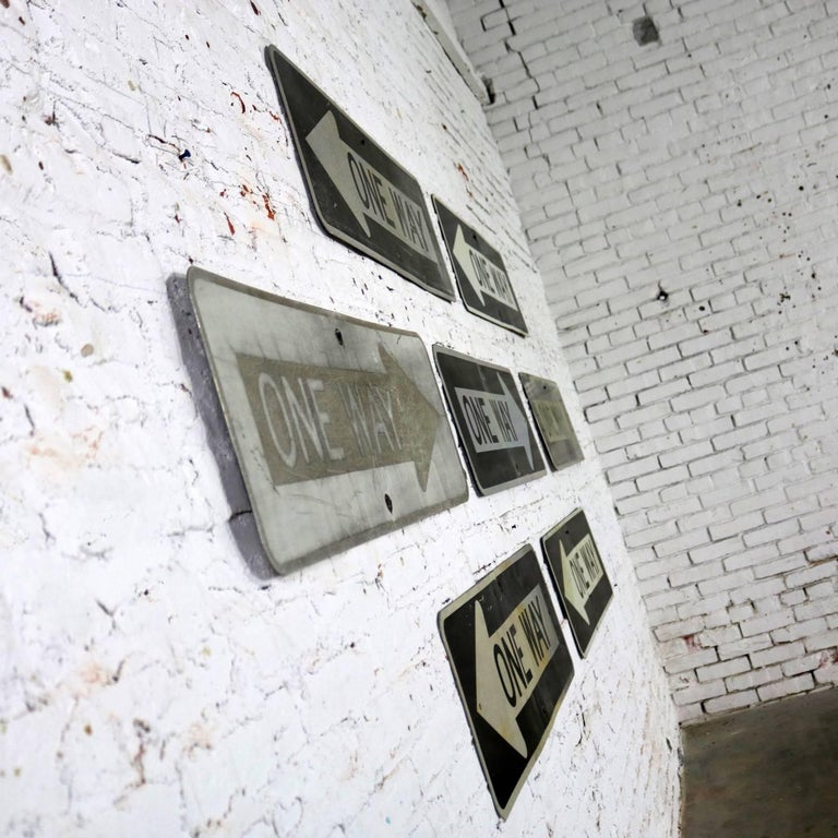 Vintage Metal One Way Arrow Signs at 1stDibs