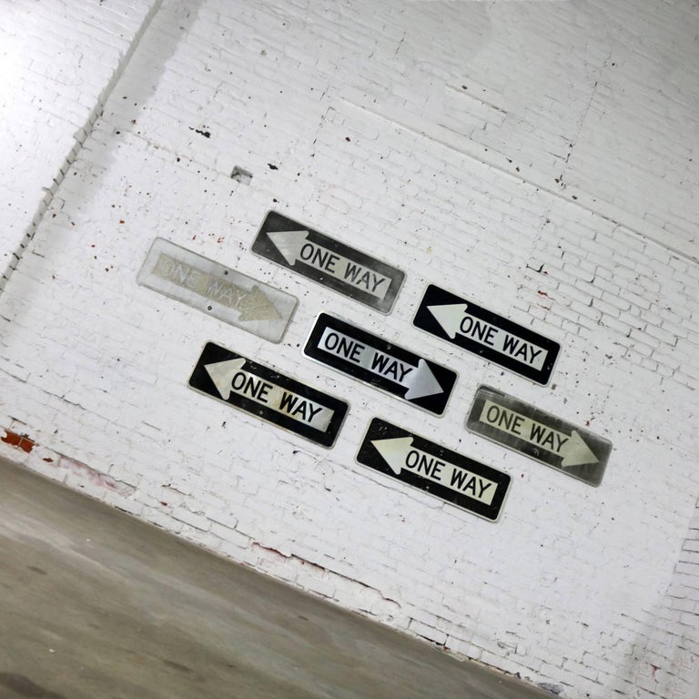 Vintage Metal One Way Arrow Signs at 1stDibs