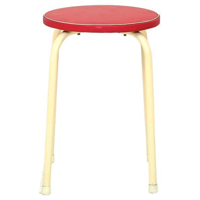 Vintage Metal Stool For Sale at 1stDibs