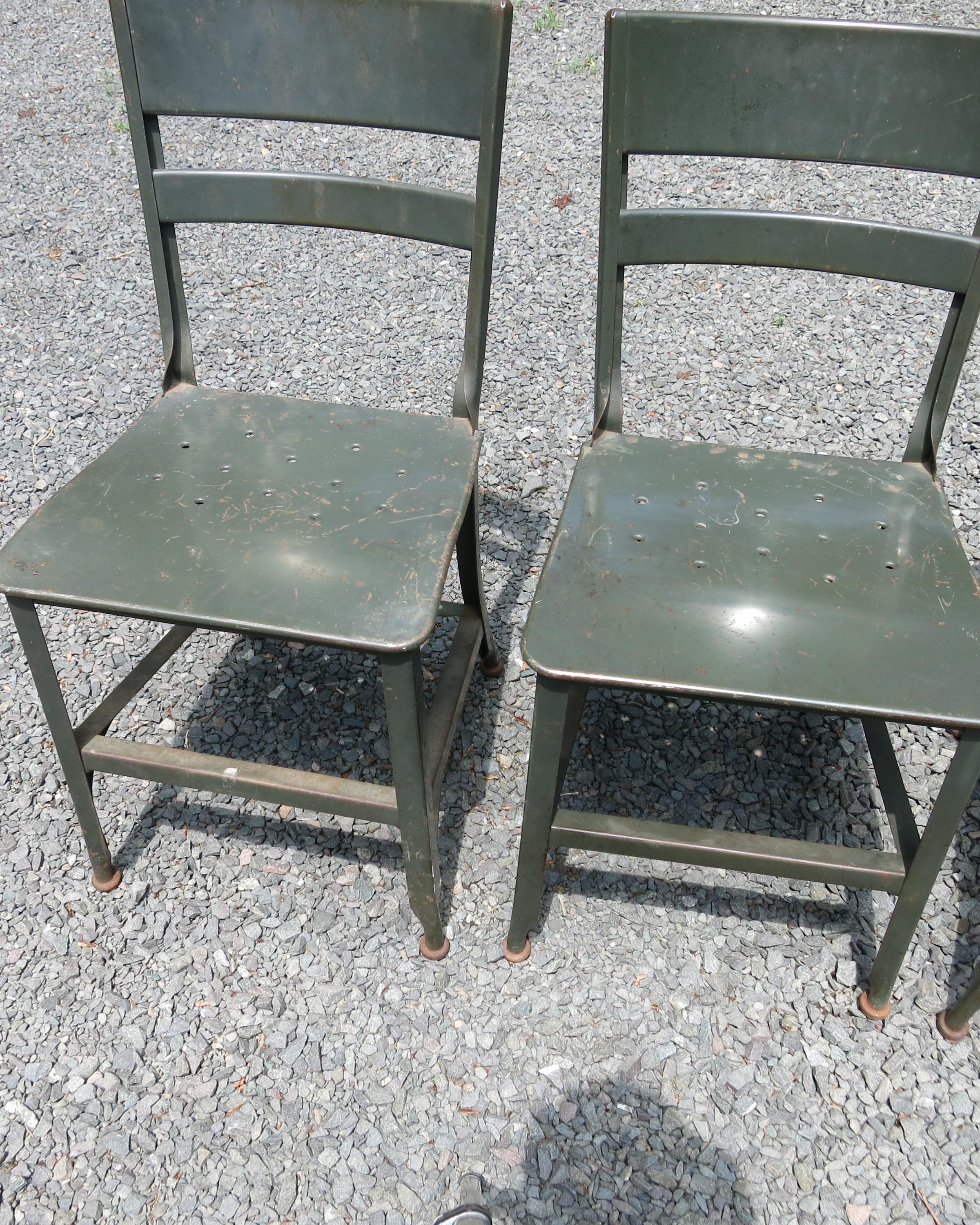 Vintage Metal Toledo Chairs 4 For Sale at 1stDibs