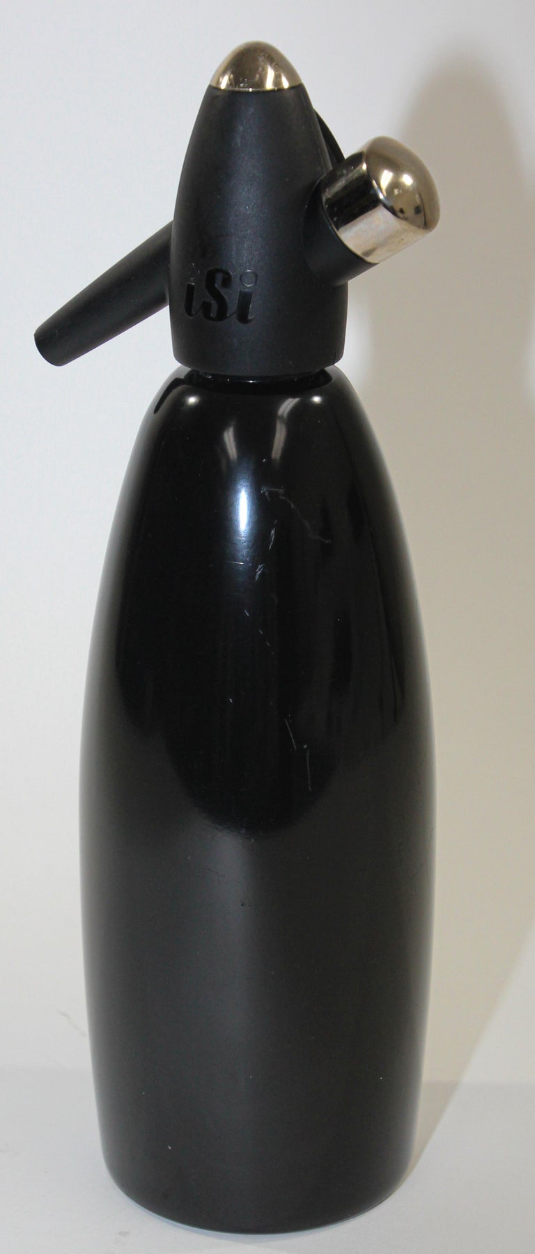 Vintage Metallic Black Metal Soda Siphon at 1stDibs