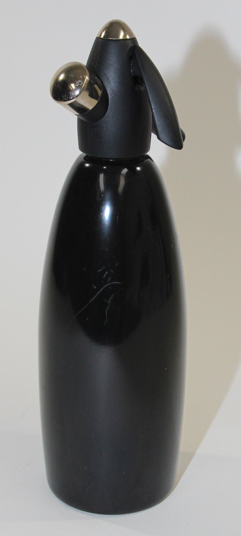 Vintage Metallic Black Metal Soda Siphon at 1stDibs