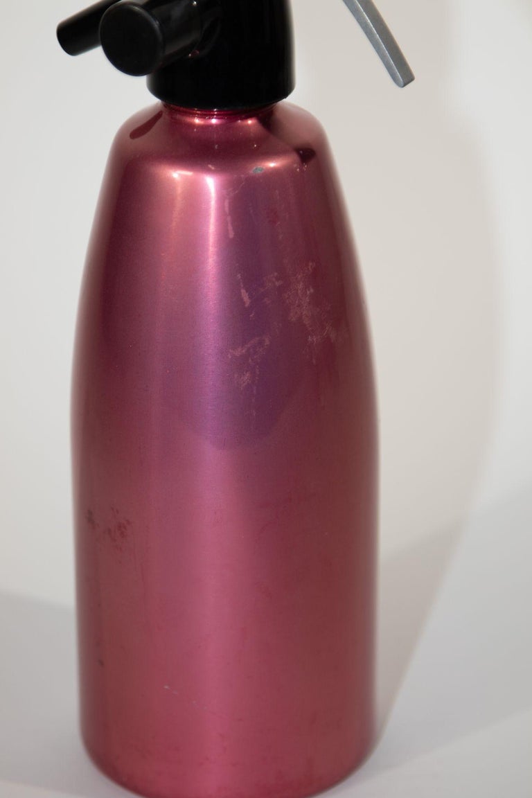 Vintage Metallic Red Soda Syphon, England, 1960 For Sale at 1stDibs