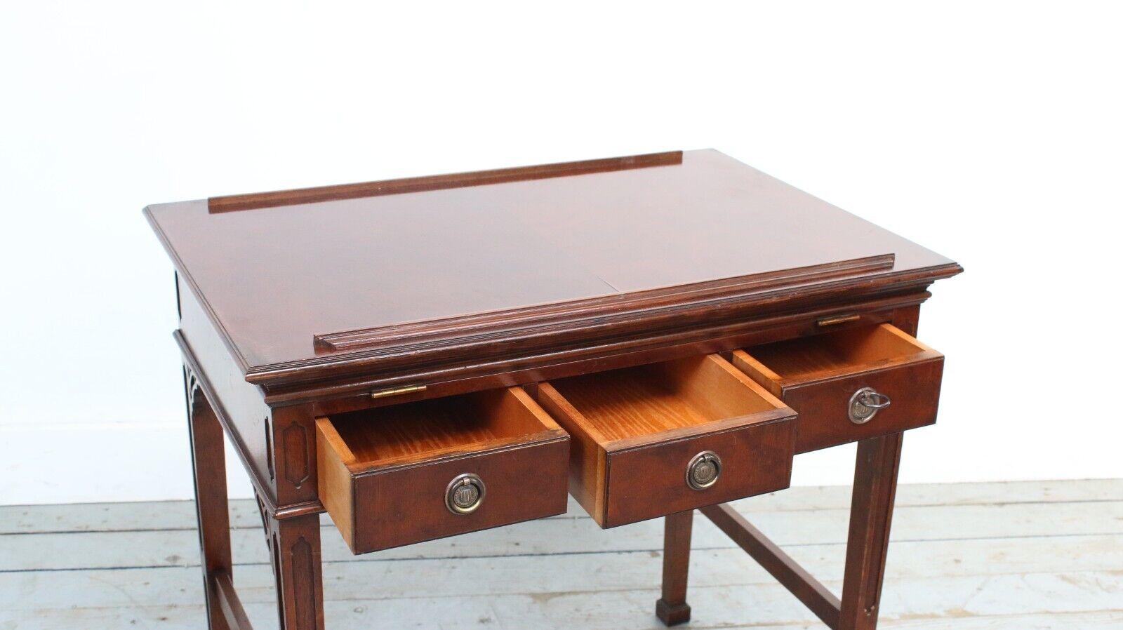 Vintage Metamorphic Architects Mahogany Desk For Sale at 1stDibs