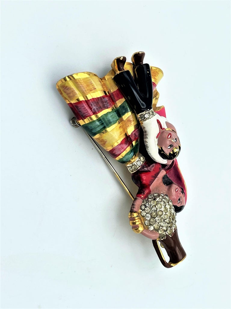 Vintage Mexican Lady brooch with a boy, gold plated Sterling, Corocraft ...