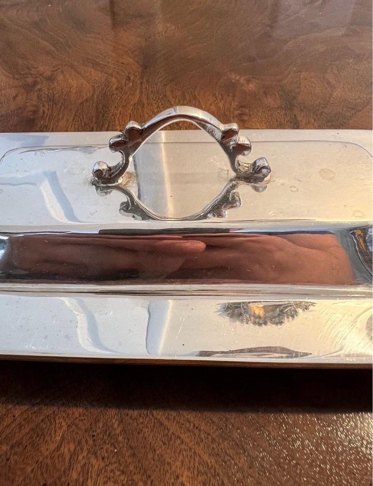 Vintage Mexican Modern Sterling Silver Covered Butter Dish For Sale at ...