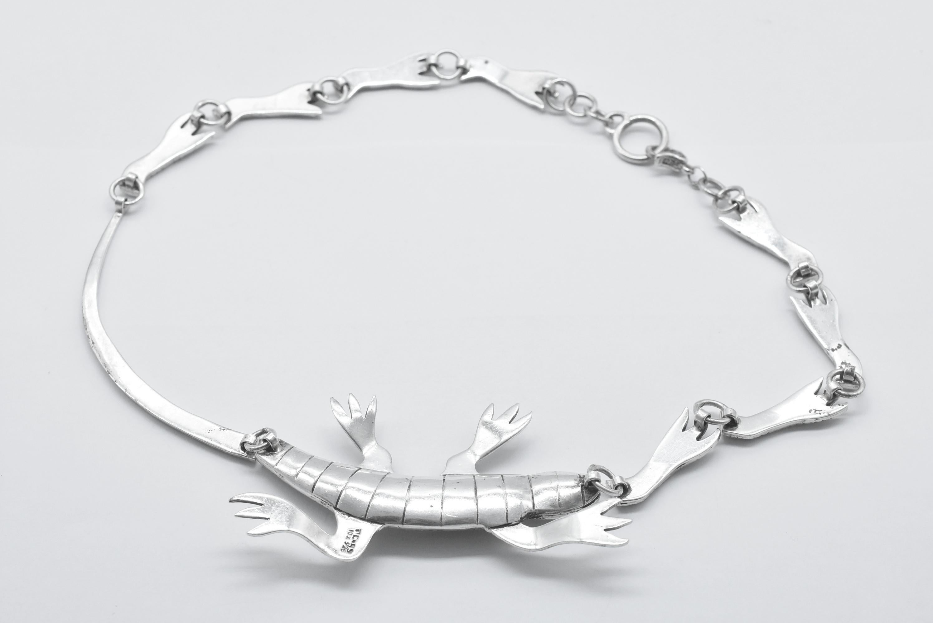Vintage Mexican Silver Lizard Necklace For Sale at 1stDibs | amenadiel ...