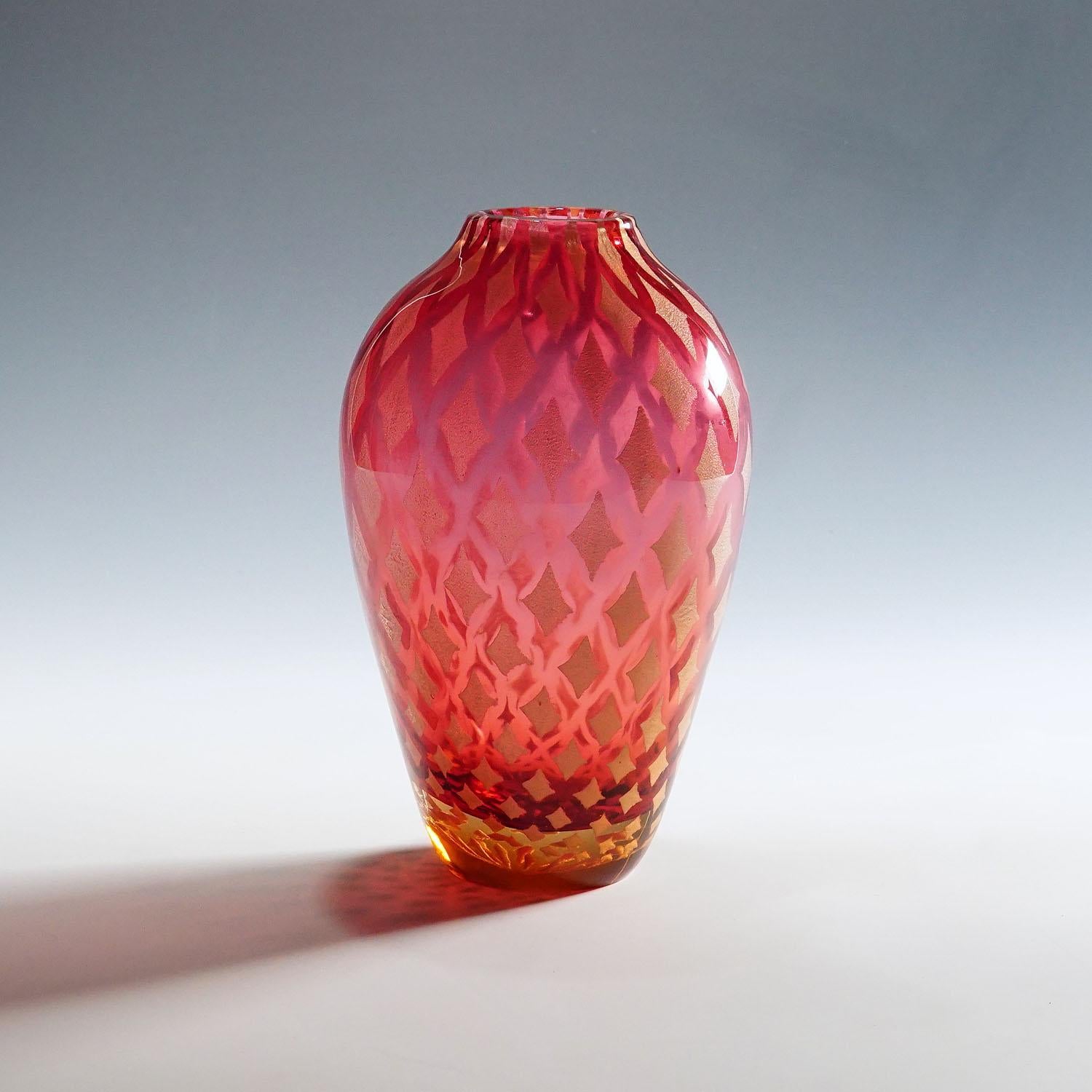 Vintage Mica Diamond Vase by Josef Hospodka 1960s For Sale at 1stDibs