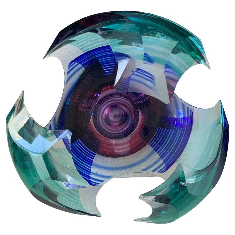 Contemporary Glass “Vortex Sculptural Vase by, Kit Karbler and Michael ...