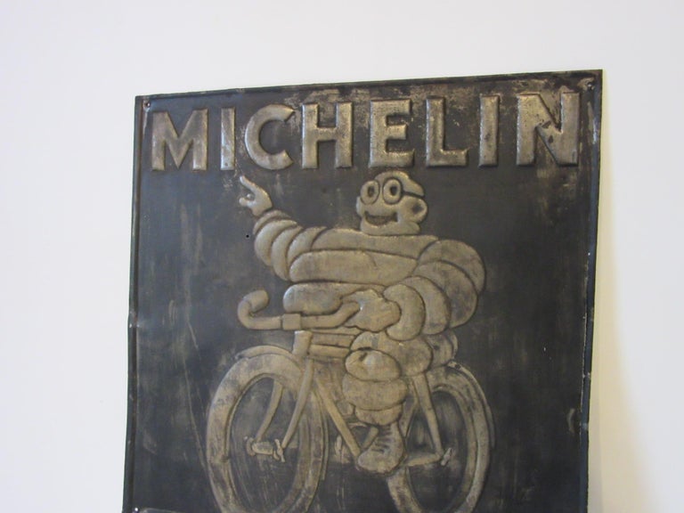 Vintage Michelin Tire Metal Sign at 1stDibs