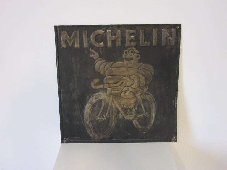 Vintage Michelin Tire Metal Sign at 1stDibs