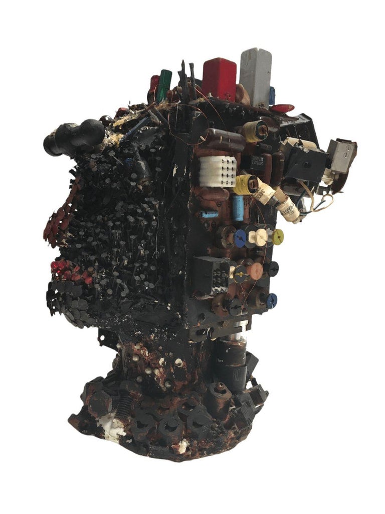 Vintage Microchip Sculpture Featuring a Lady's Head For Sale at 1stDibs