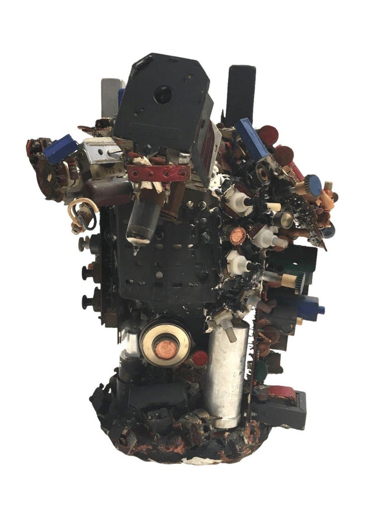 Vintage Microchip Sculpture Featuring a Lady's Head For Sale at 1stDibs