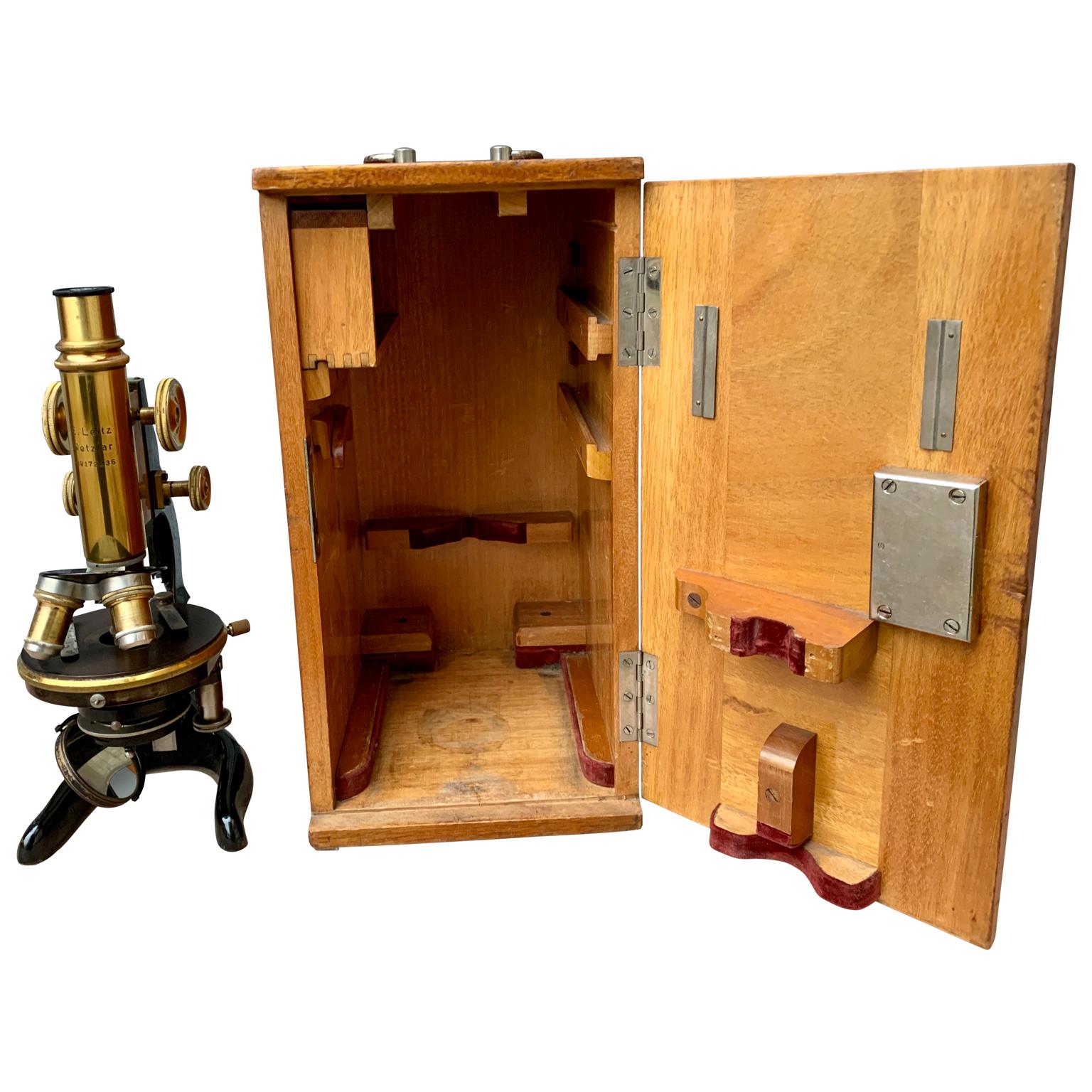 Vintage Microscope by Ernst Leitz with Original Box, Germany, circa ...