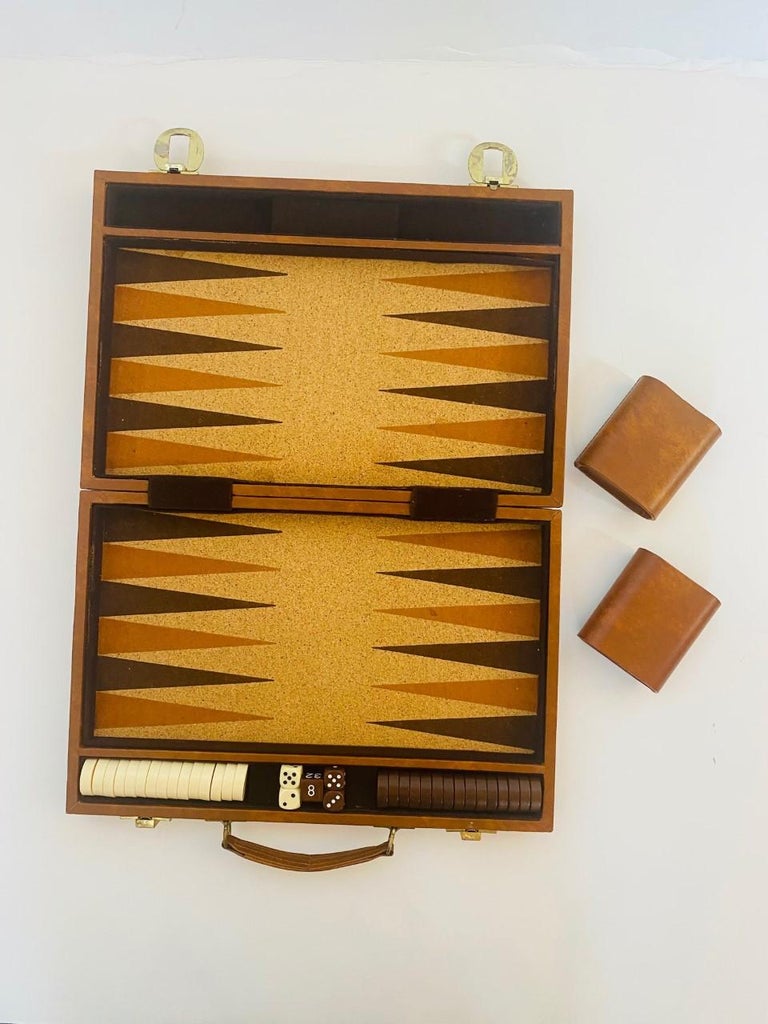Vintage Mid-Century 1970’s Backgammon Set For Sale at 1stDibs