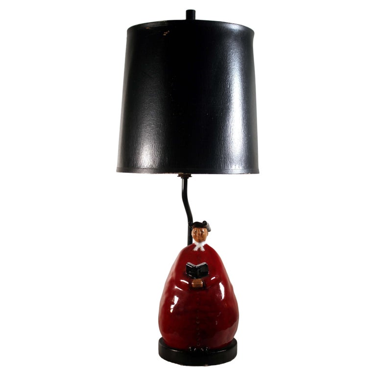Vintage Mid Century Abbot Italian Ceramic Monk Table Lamp For Sale at ...