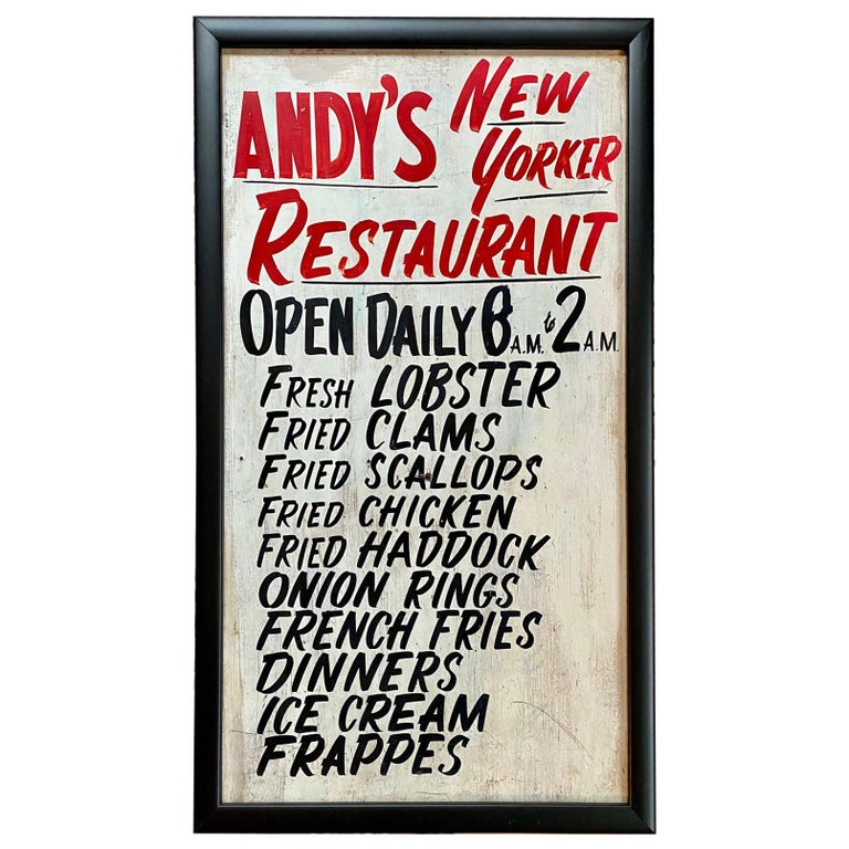 Vintage Menu Sign