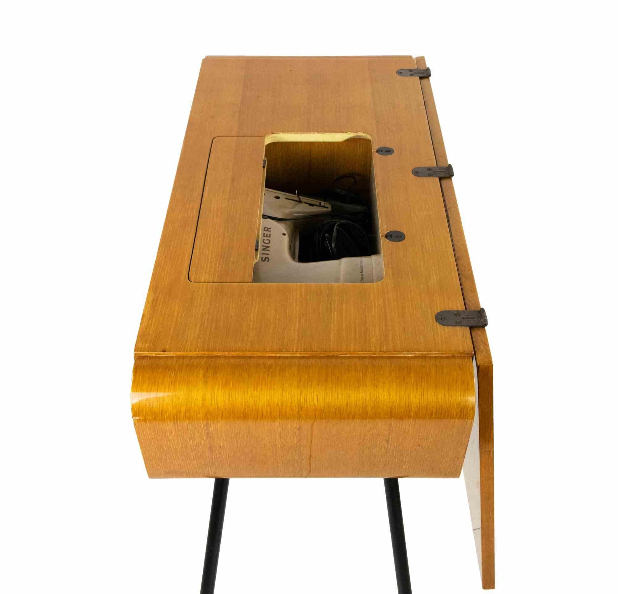 Vintage Mid-Century Console Singer for Sewing Machine, Italy 1960s For ...