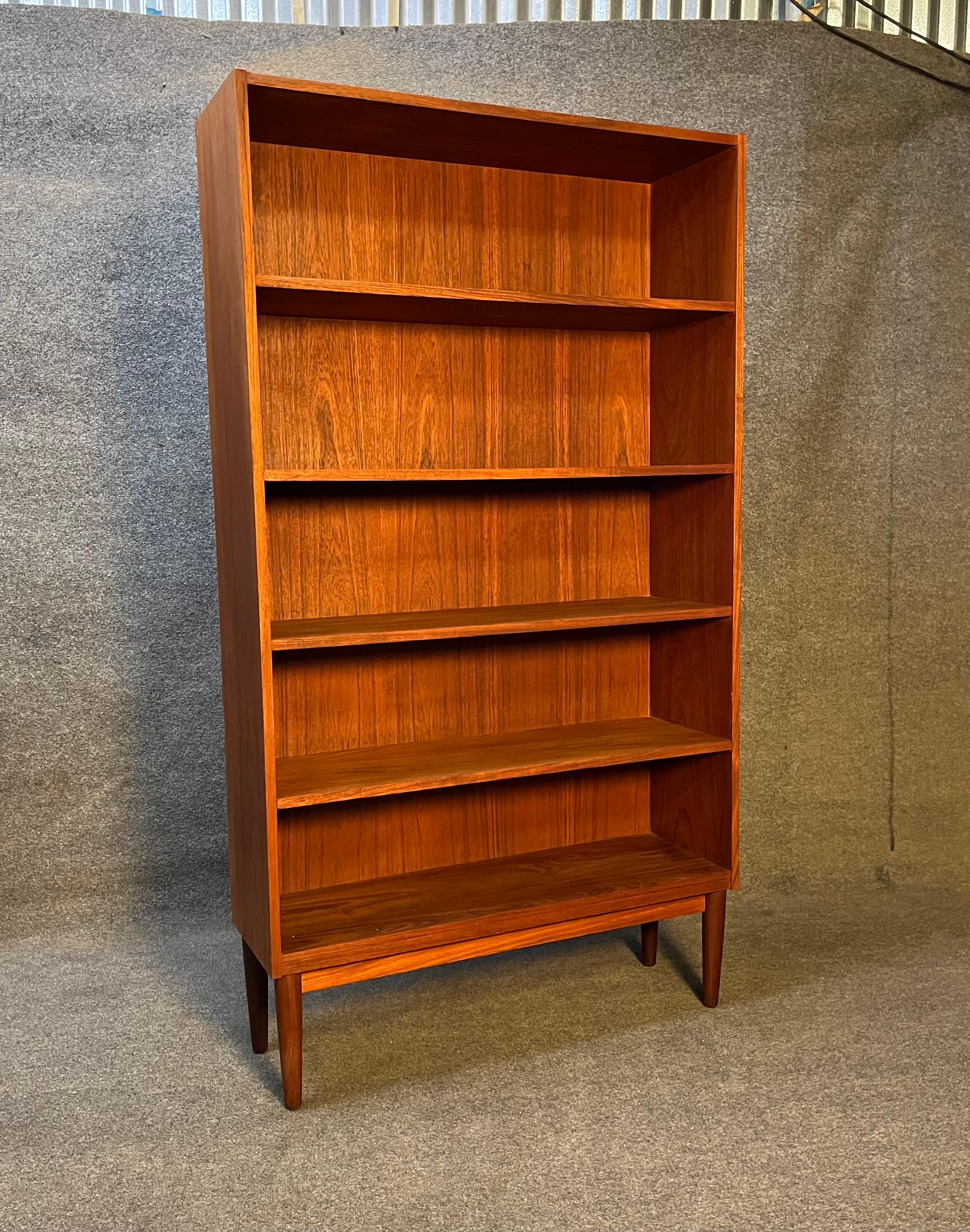 Vintage Mid Century Danish Modern Teak Bookcase at 1stDibs | vintage ...