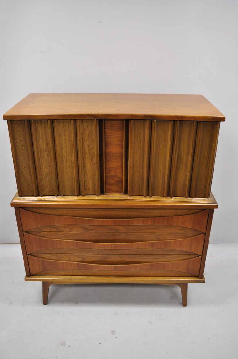 Vintage Midcentury Danish Modern Walnut Arne Vodder Style Tall Chest ...