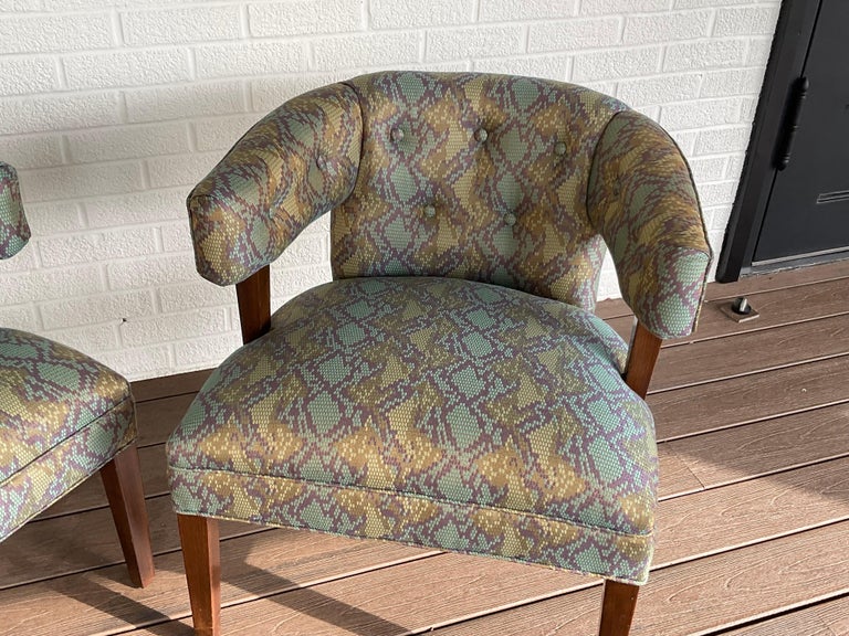Vintage Mid Century Floating Arm Side Chairs - a Pair For Sale at 1stDibs