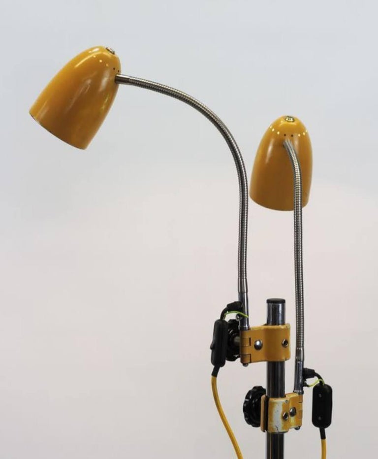 Vintage Mid-Century Floor Lamp with Two "Gooseneck" Lamps from the 50s ...