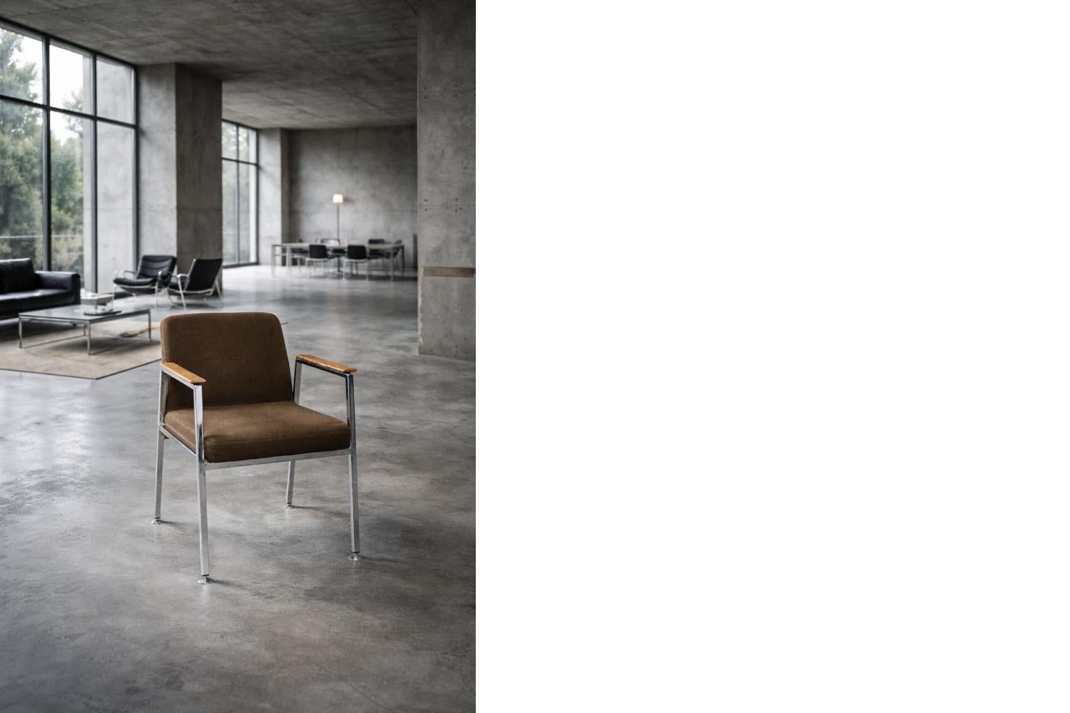 Vintage Mid-Century German Modern Brown Conference Chair from Drabert ...