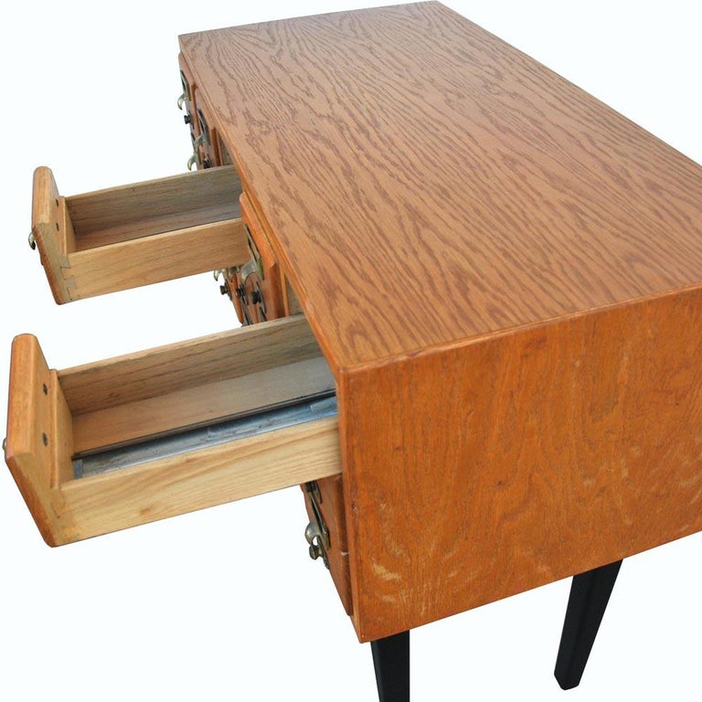 Vintage Midcentury Library Card Catalogue Console at 1stDibs