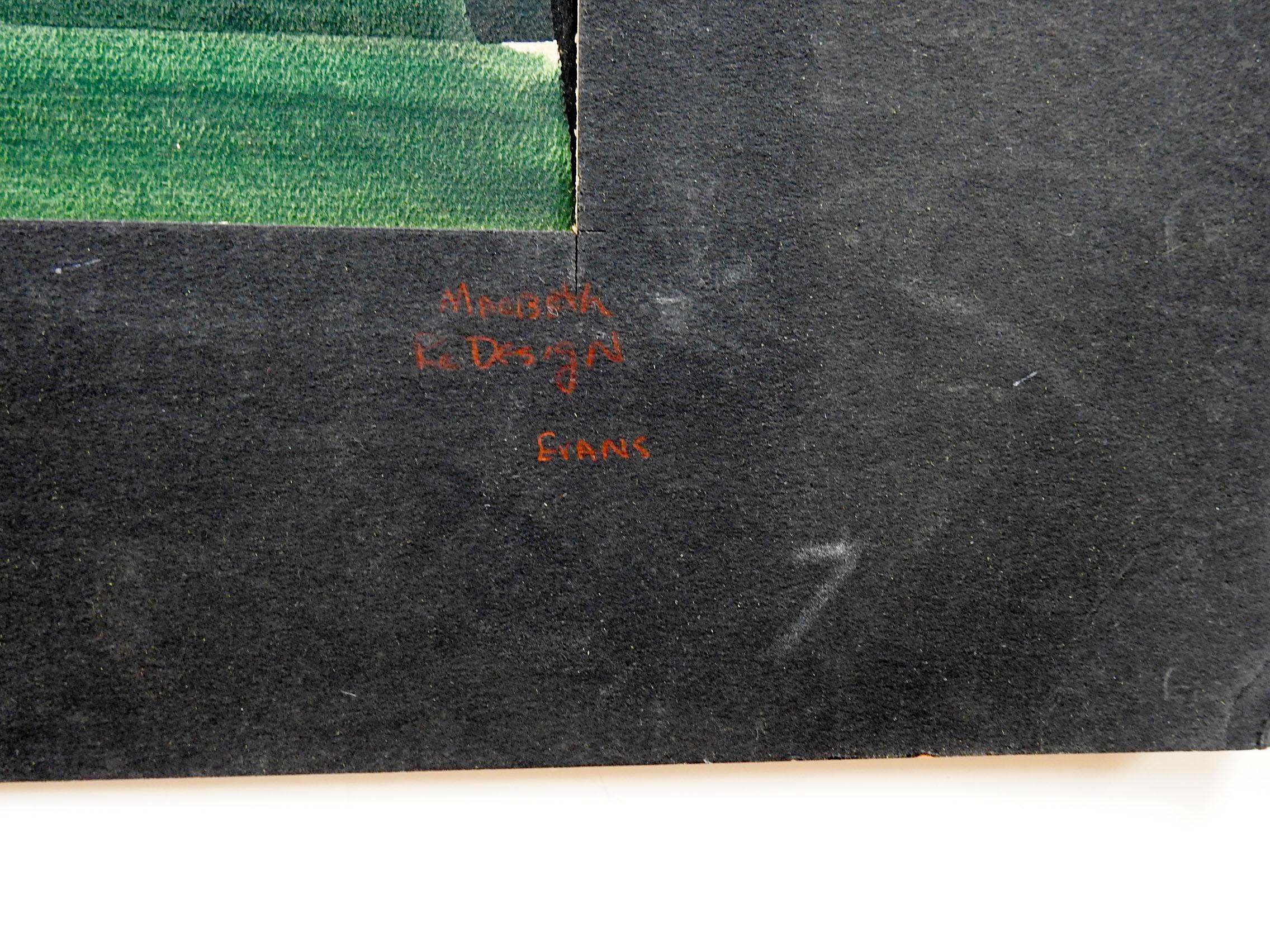 Vintage Mid Century Macbeth Theater Set Design 3 Witches Painting For ...