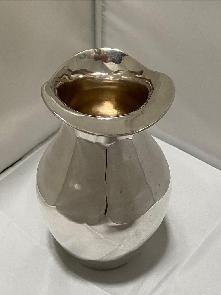 Vintage Mid-Century Mexican Sterling Silver Modernist Pitcher or Ewer ...