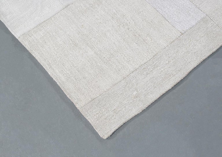 Vintage Midcentury Minimalist Flat-Weave Rug For Sale at 1stDibs