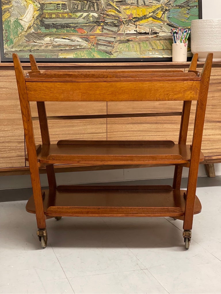 Vintage Mid-Century Modern 3 Tiered Cart in Style of Poul Hundevad. Uk ...
