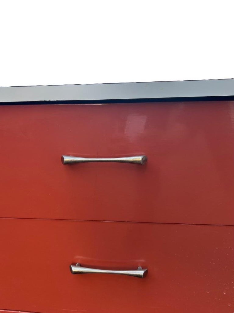 Vintage Mid-Century Modern 6 Drawer Dresser Metal Frame of George ...