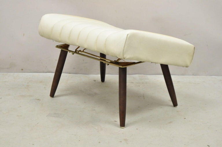 Vintage Mid-Century Modern Adjustable Angle Ottoman Footstool with ...
