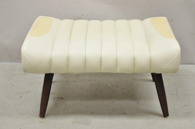 Vintage Mid-Century Modern Adjustable Angle Ottoman Footstool with ...