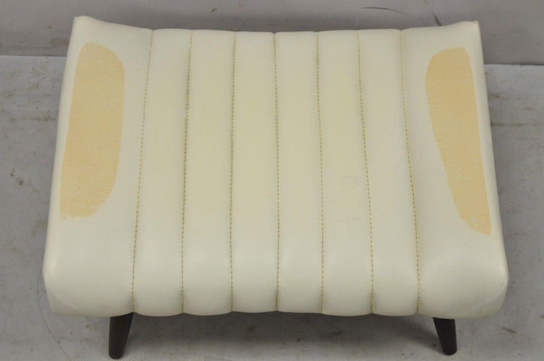 Vintage Mid-Century Modern Adjustable Angle Ottoman Footstool with ...