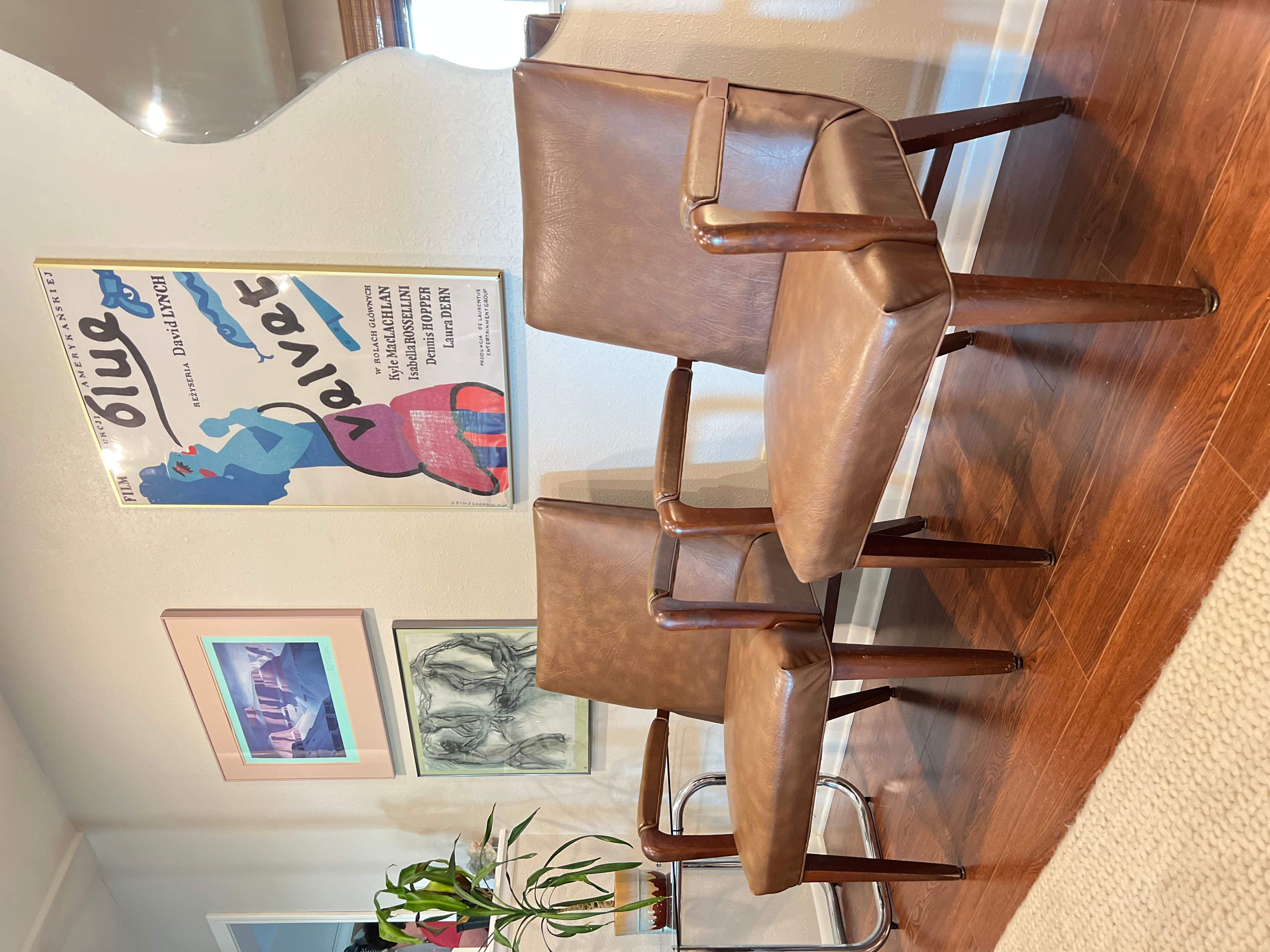 Vintage Mid Century Modern Arm Chairs in the Style of Jens Risom For ...