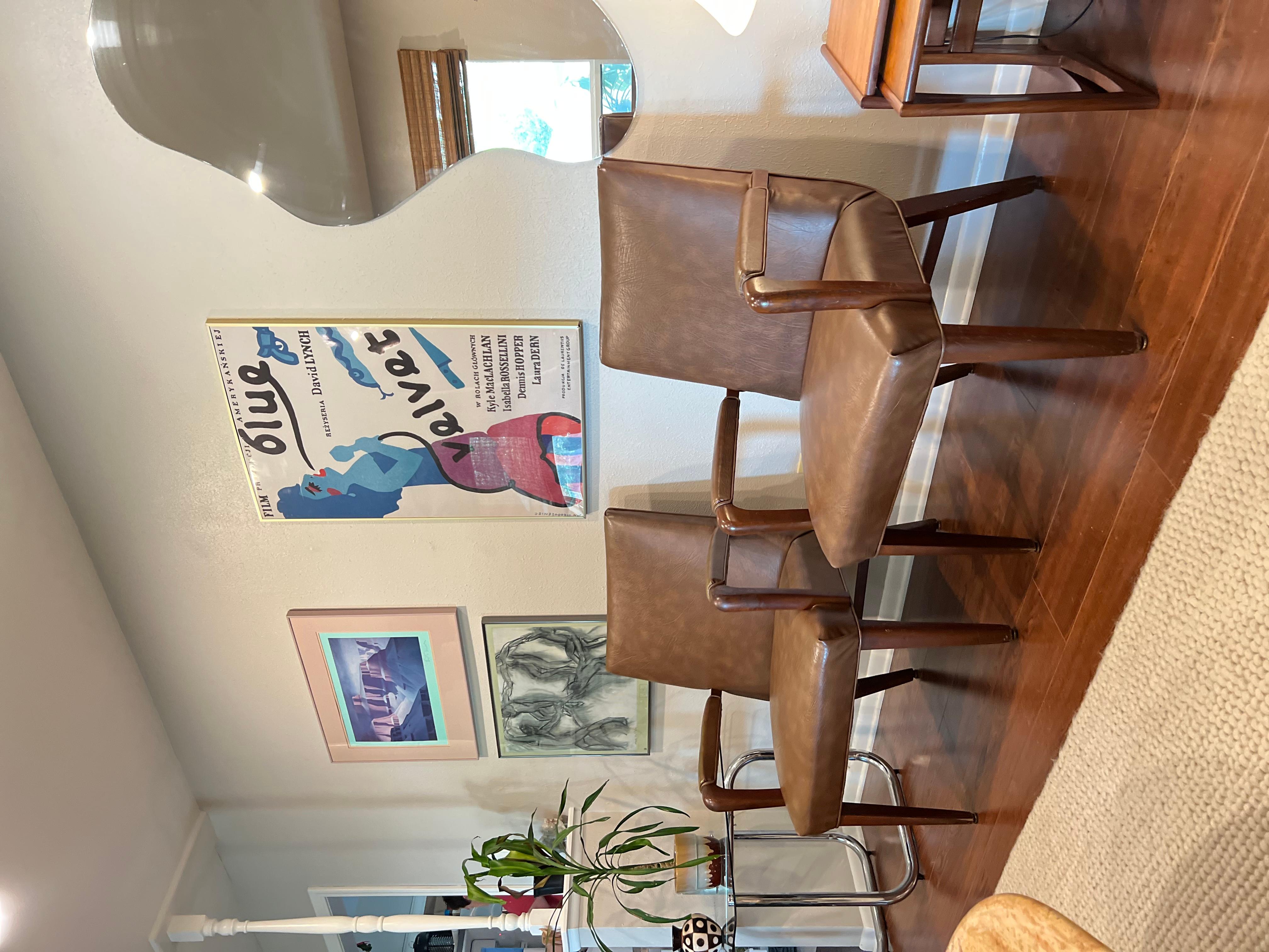 Vintage Mid Century Modern Arm Chairs in the Style of Jens Risom For ...