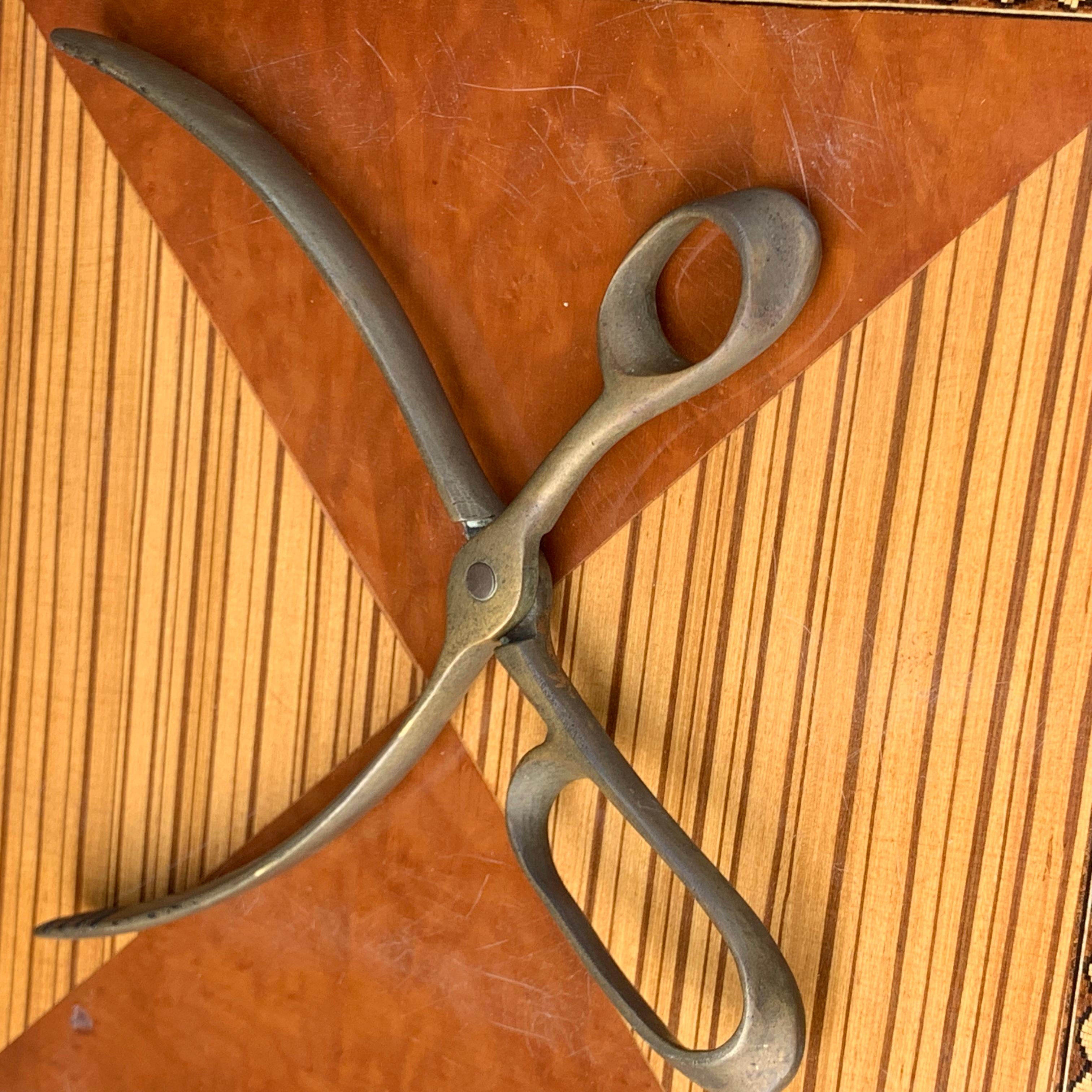 Vintage Mid-Century Modern Brass Ice Cube Tongs Scissor at 1stDibs