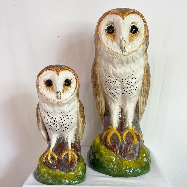 Vintage Mid-Century Modern Ceramic Owl Sculptures, a Pair For Sale at ...