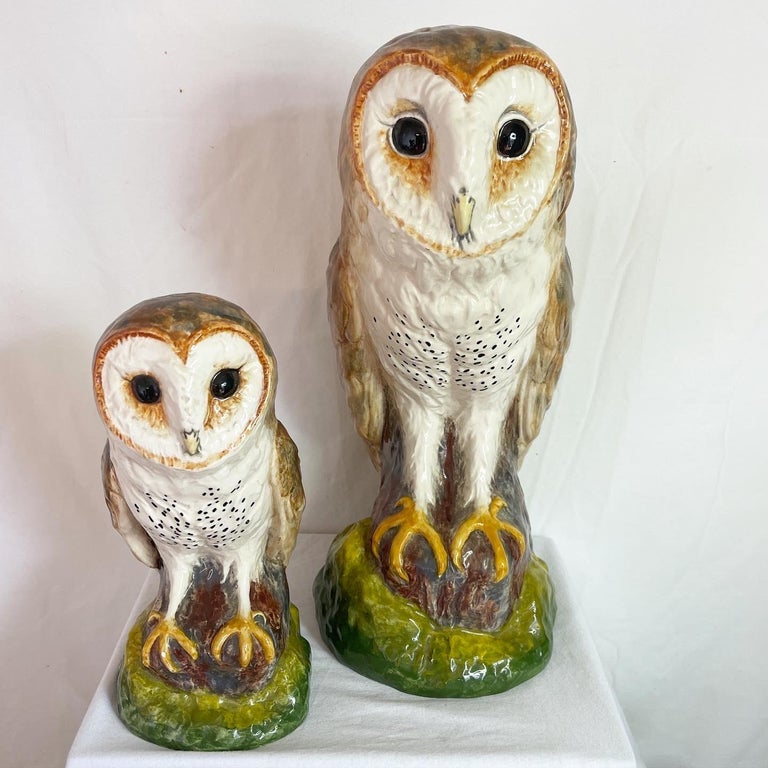 Vintage Mid-Century Modern Ceramic Owl Sculptures, a Pair For Sale at ...