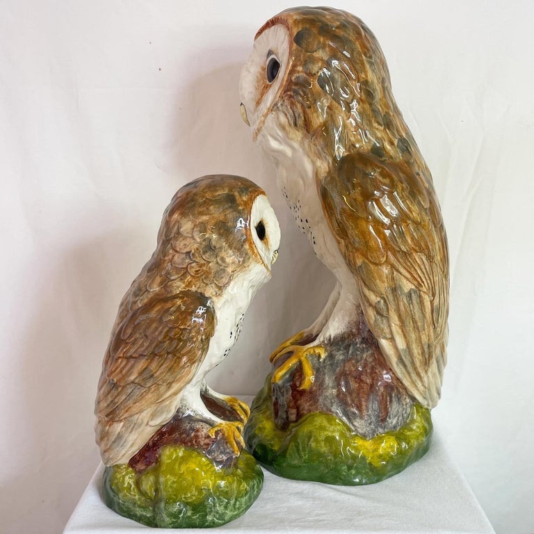 Vintage Mid-Century Modern Ceramic Owl Sculptures, a Pair For Sale at ...