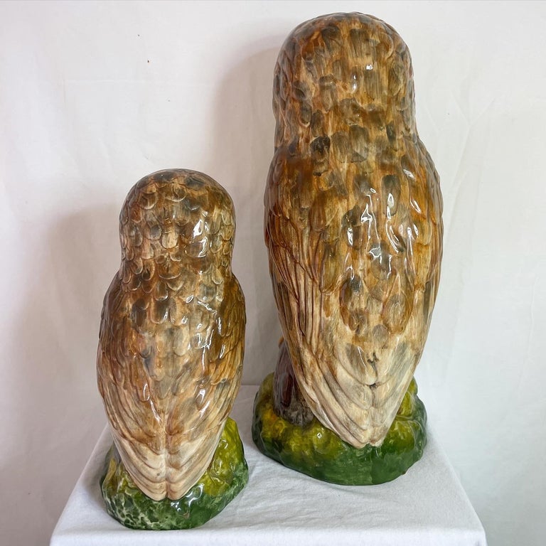 Vintage Mid-Century Modern Ceramic Owl Sculptures, a Pair For Sale at ...