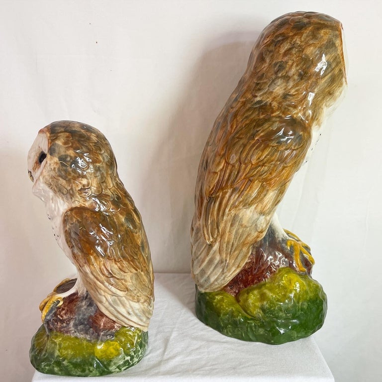 Vintage Mid-Century Modern Ceramic Owl Sculptures, a Pair For Sale at ...
