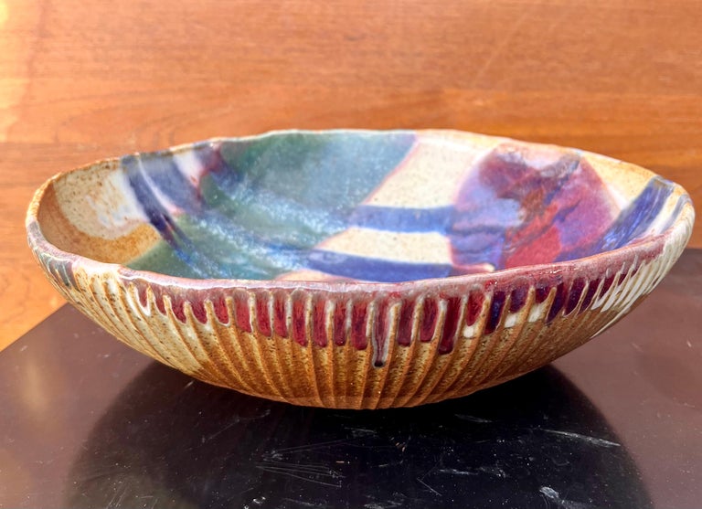 Vintage Mid Century Modern Ceramic Studio Signed Stamped Pottery Bowl ...