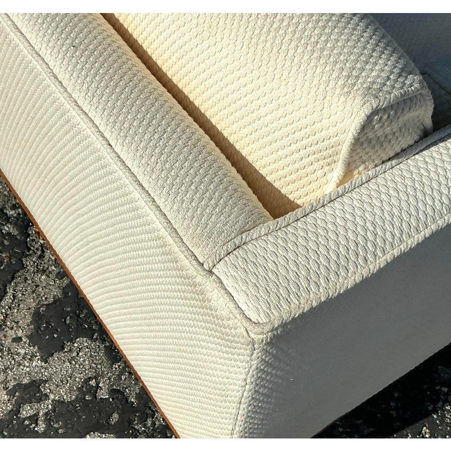 Vintage Mid-Century Modern Chrome Band Sofa For Sale at 1stDibs
