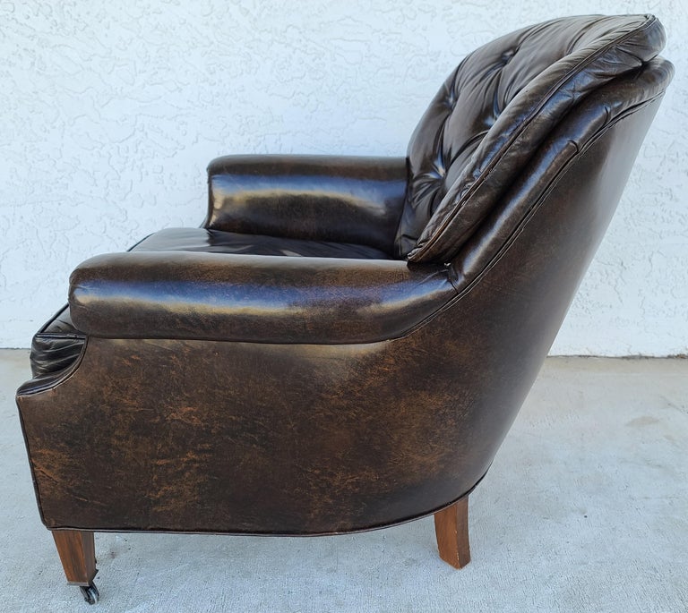 Vintage Mid Century Modern Classic Porters of Racine Tufted Leather ...