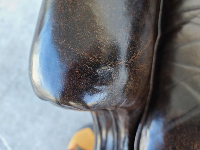 Vintage Mid Century Modern Classic Porters of Racine Tufted Leather ...