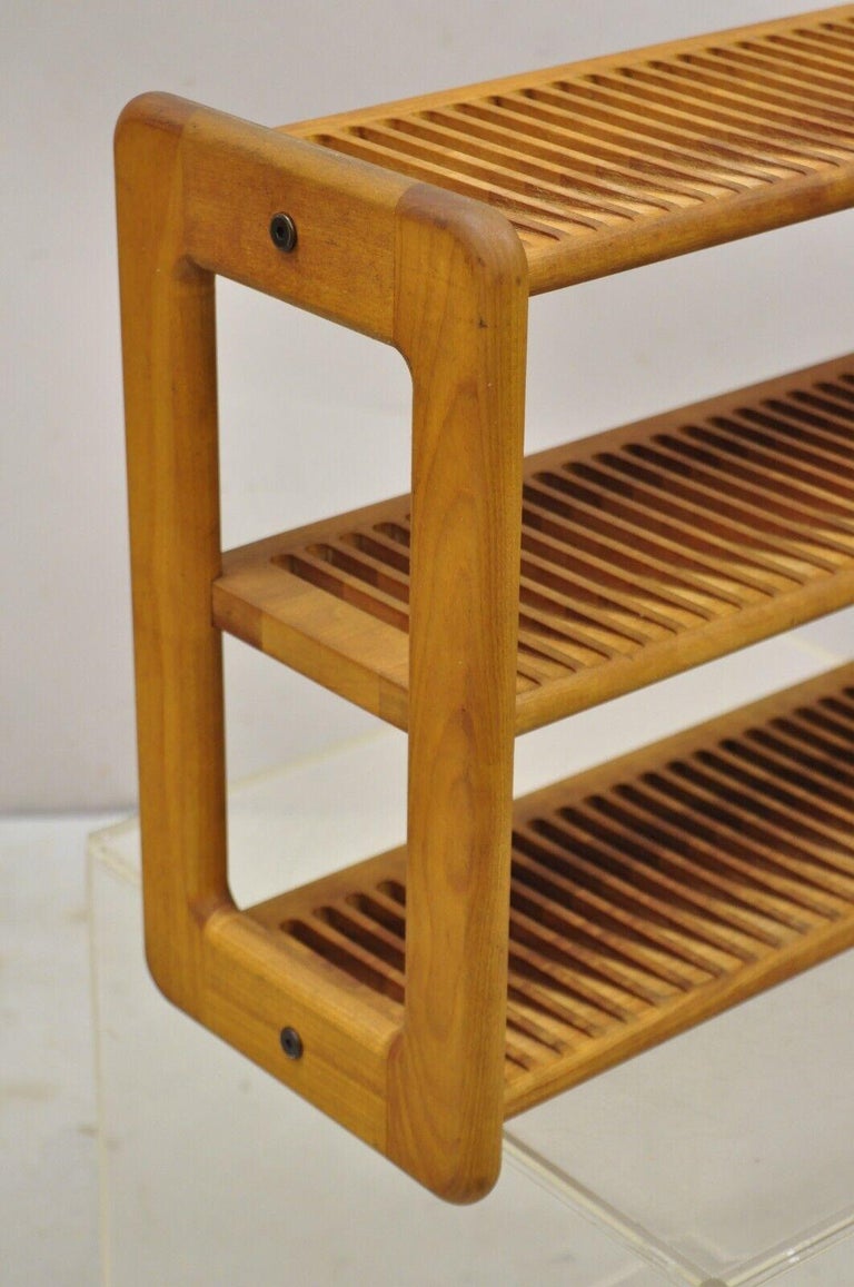Vintage Mid-Century Modern Danish Style 3 Tier 72 Slot Teak Wood CD ...