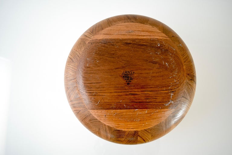 Vintage Mid-Century Modern Dansk Wooden Walnut Staved Bowl For Sale at ...